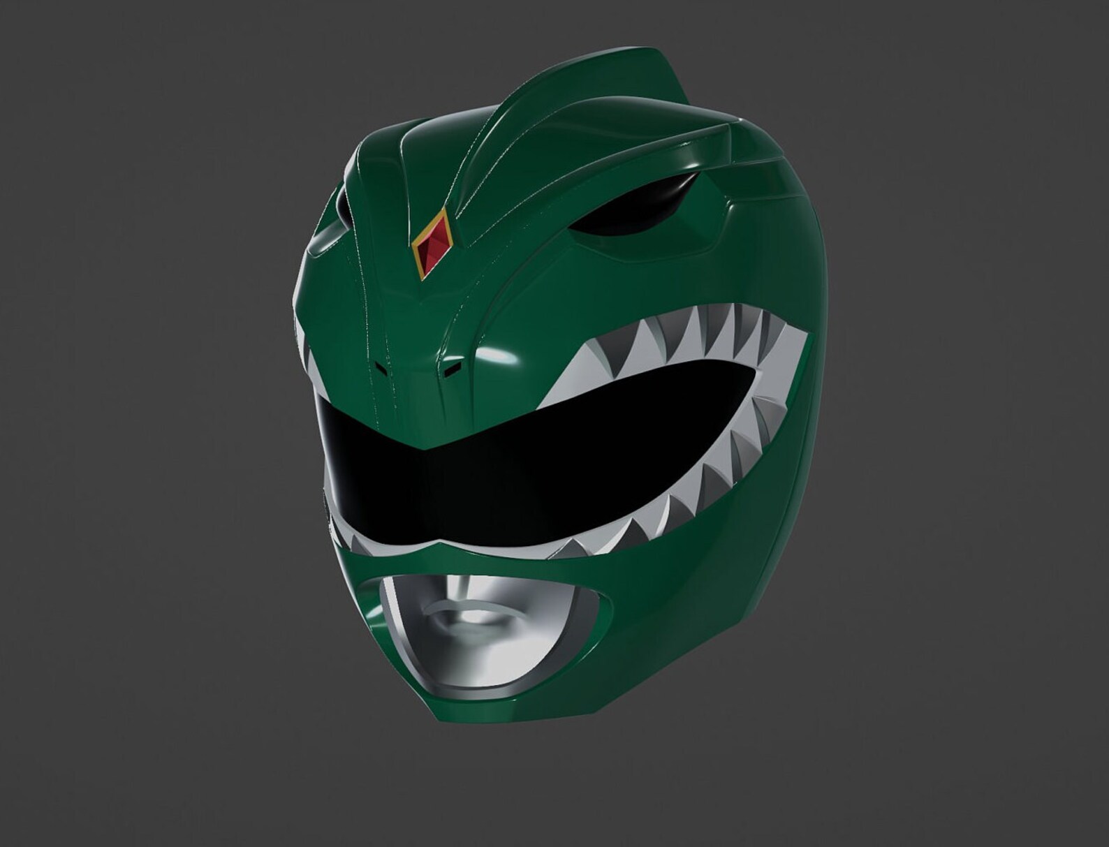 MMPR Green Ranger Helmet 3D STL File. not Actual Helmet. Read ...