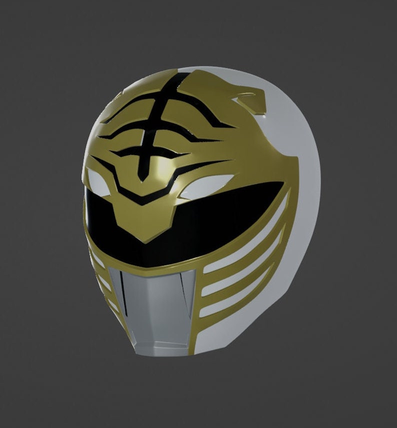 MMPR White Ranger Helmet 3D STL Files. not Actual Helmet. Read ...