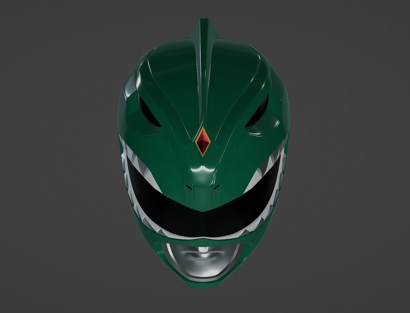 MMPR Green Ranger Helmet 3D STL File. not Actual Helmet. Read ...