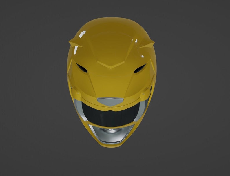 MMPR Yellow Ranger Helmet 3D STL File. (not Actual Helmet. Read ...