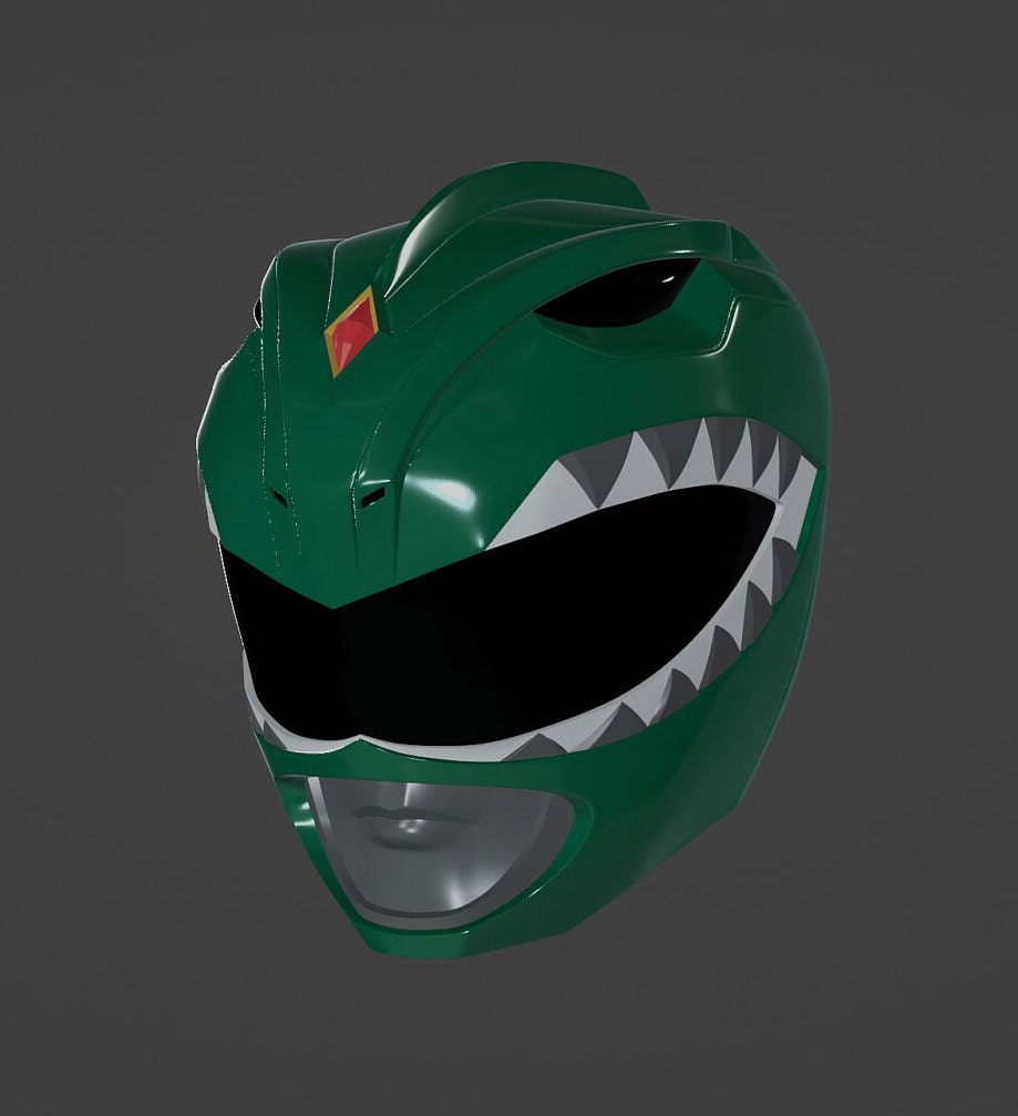 MMPR Green Ranger Helmet 3D STL File. not Actual Helmet. Read ...