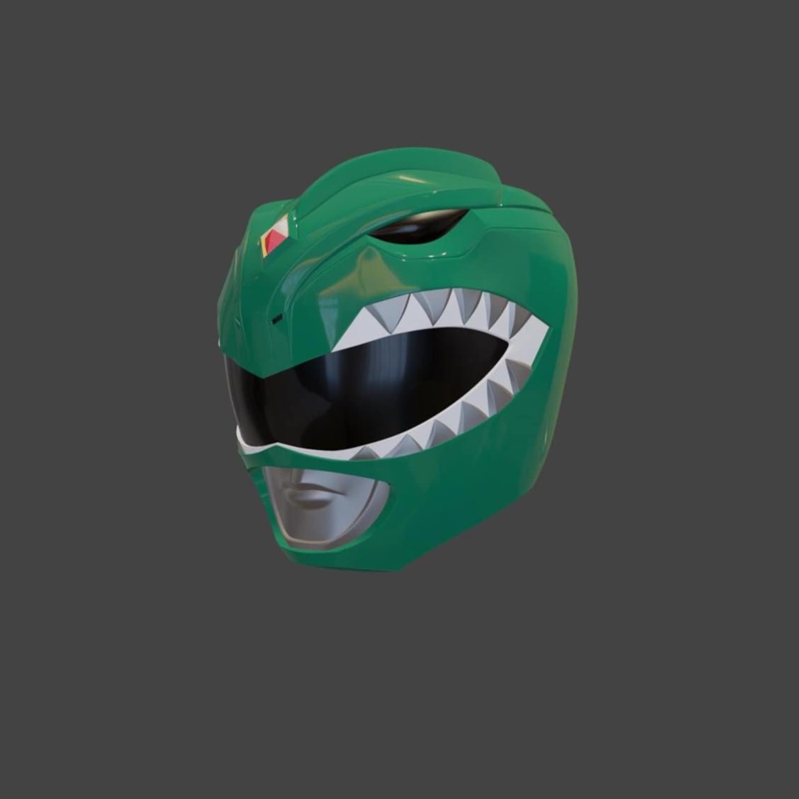 MMPR Green Ranger Helmet 3D STL File. (not Actual Helmet. Read ...