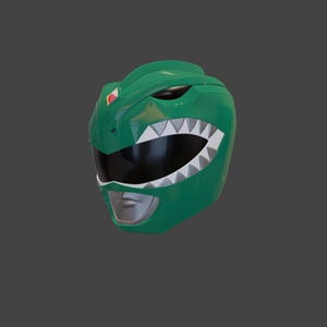 MMPR Green Ranger Helmet 3D STL File. (not Actual Helmet. Read ...