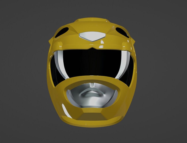 MMPR Yellow Ranger Helmet 3D STL File. (not Actual Helmet. Read ...