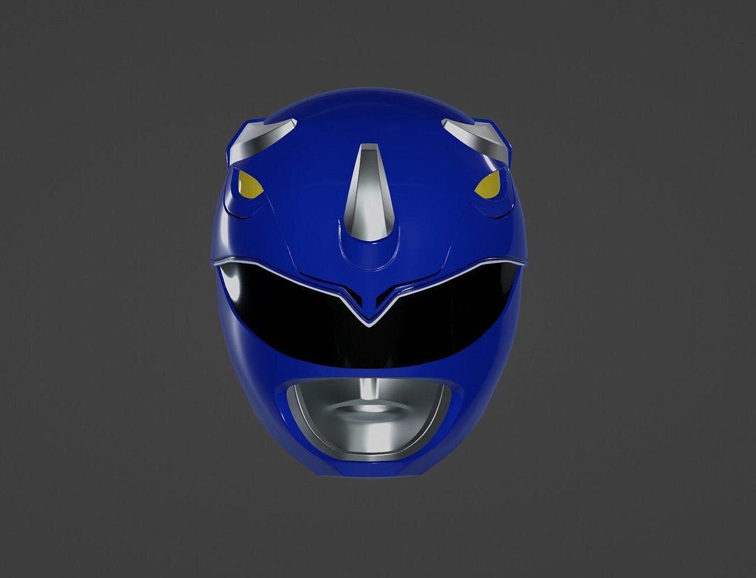 MMPR Blue Ranger Helmet 3D STL File. (not Actual Helmet. Read ...