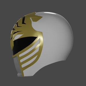MMPR White Ranger Helmet 3D STL Files. not Actual Helmet. - Etsy