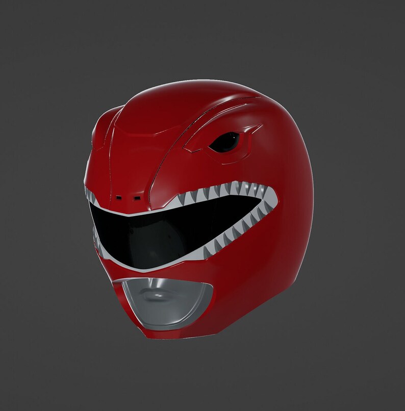 MMPR Red Ranger Helmet 3D STL Files. not Actual (Instant Download) - Etsy