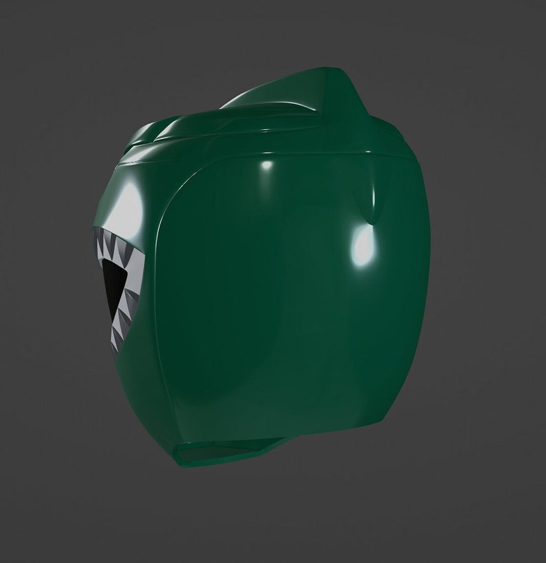 MMPR Green Ranger Helmet 3D STL File. not Actual Helmet. Read ...