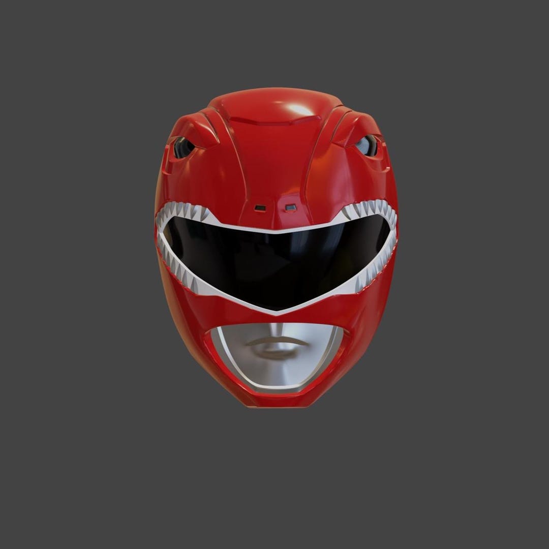 MMPR Red Ranger Helmet 3D STL Files. (not Actual Helmet. Read ...