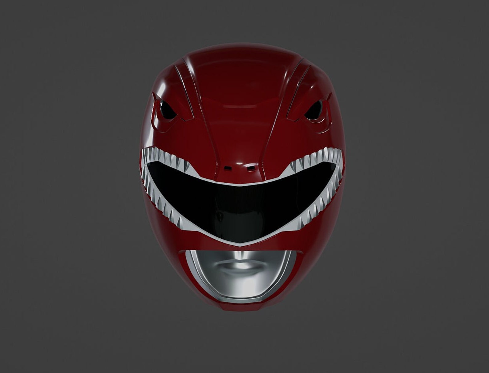 MMPR Red Ranger Helmet 3D STL Files. not Actual Helmet. Read ...