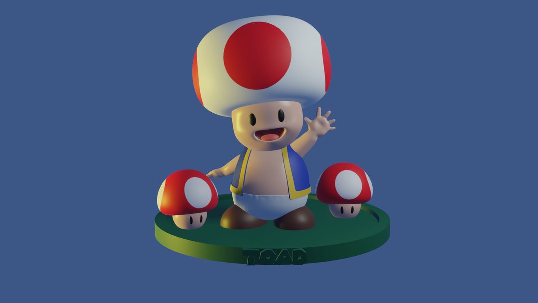 Super Mario Toad Figurine Collectable STL File for 3D Printing. (not ...