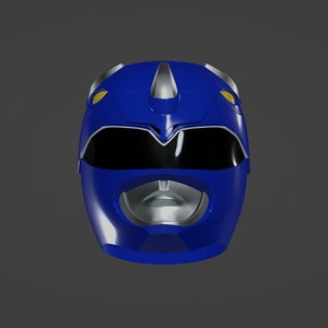MMPR Blue Ranger Helmet 3D STL File. (not Actual Helmet. Read ...