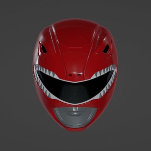 MMPR Red Ranger Helmet 3D STL Files. not Actual (Instant Download) - Etsy
