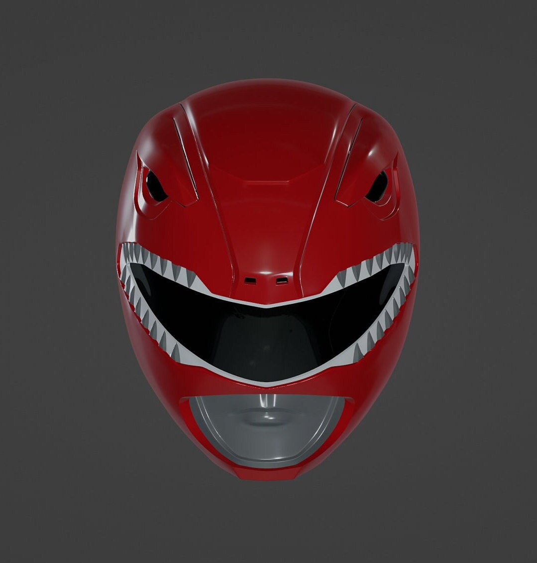 MMPR Red Ranger Helmet 3D STL Files. not Actual (Instant Download) - Etsy