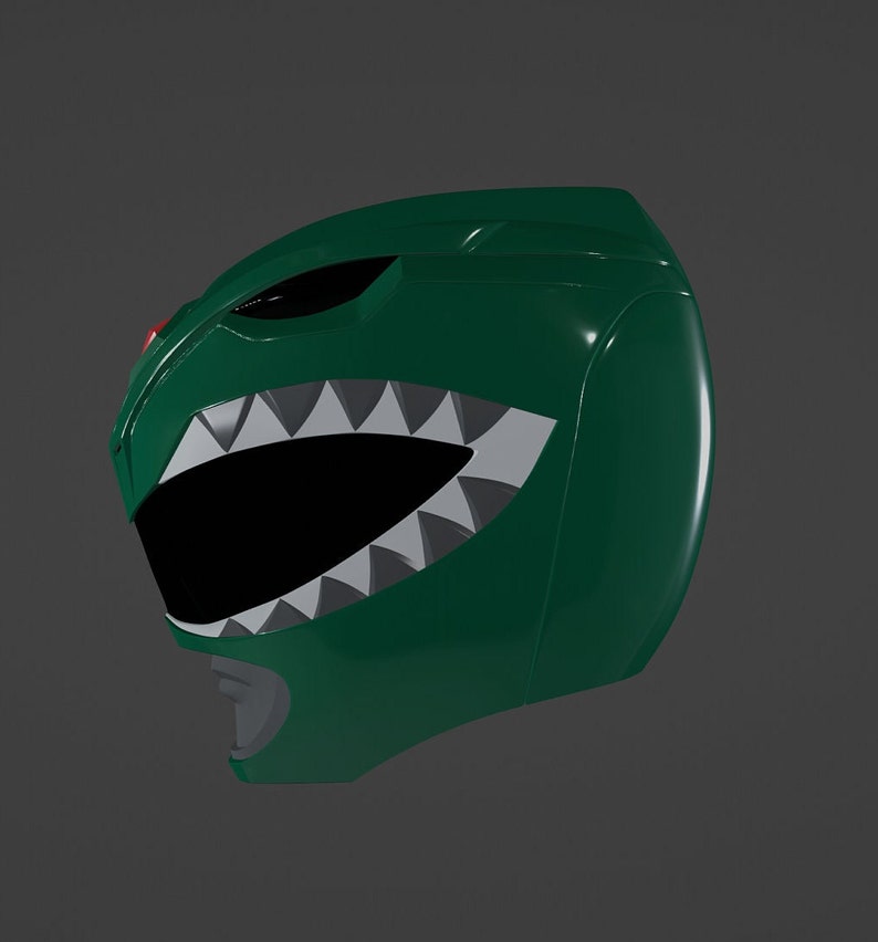 MMPR Green Ranger Helmet 3D STL File. not Actual Helmet. Read ...