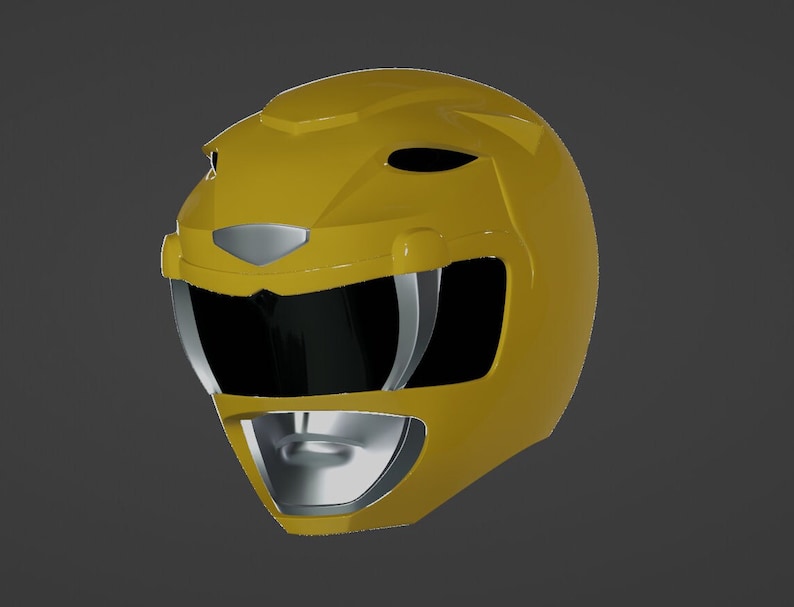 MMPR Yellow Ranger Helmet 3D STL File. (not Actual Helmet. Read ...