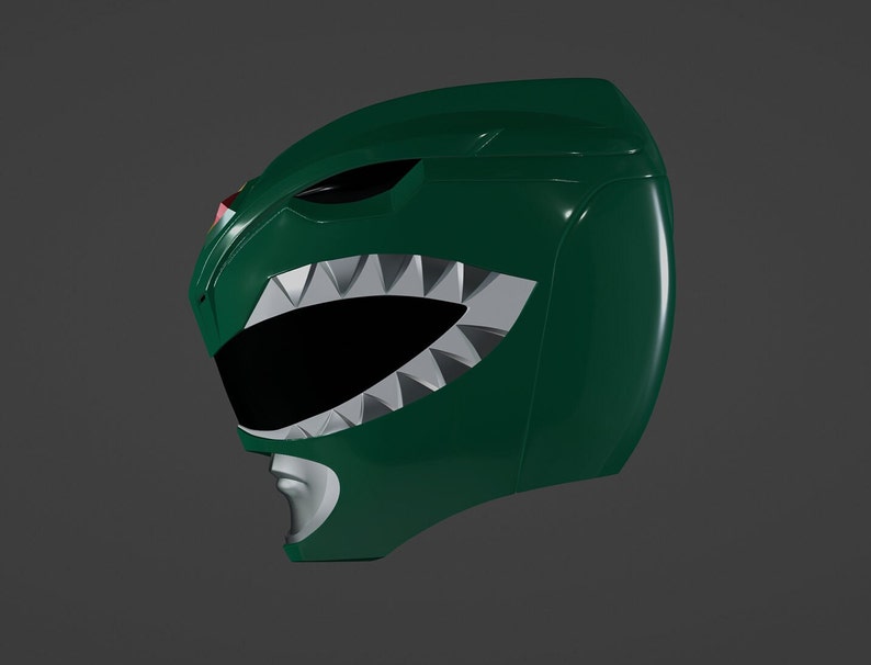MMPR Green Ranger Helmet 3D STL File. not Actual Helmet. Read ...