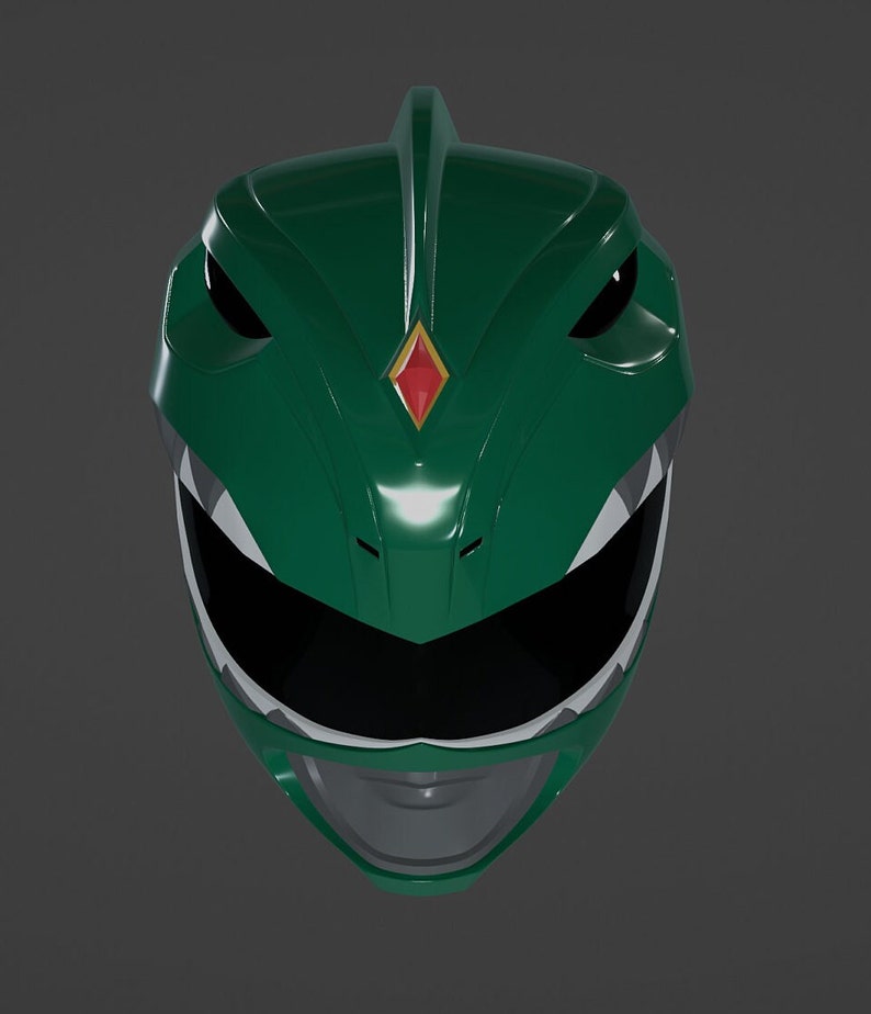 MMPR Green Ranger Helmet 3D STL File. not Actual Helmet. Read ...