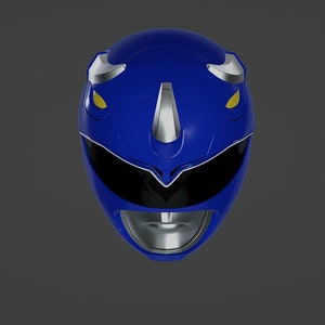 MMPR Blue Ranger Helmet 3D STL File. (not Actual Helmet. Read ...