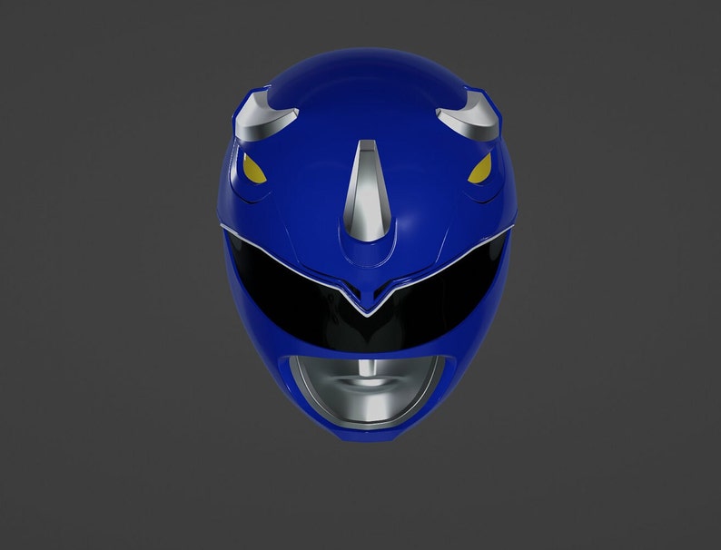 MMPR Blue Ranger Helmet 3D STL File. (not Actual Helmet. Read ...