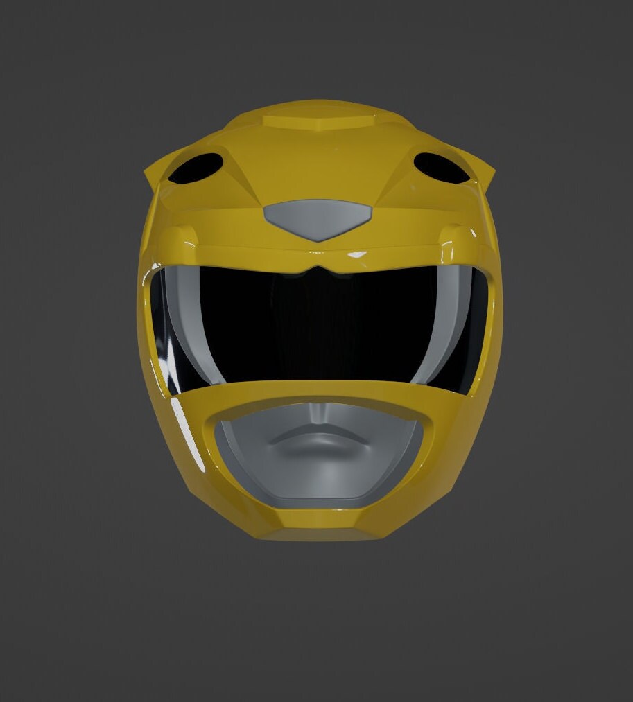 MMPR Yellow Ranger Helmet 3D STL File. not Actual Helmet. - Etsy Australia