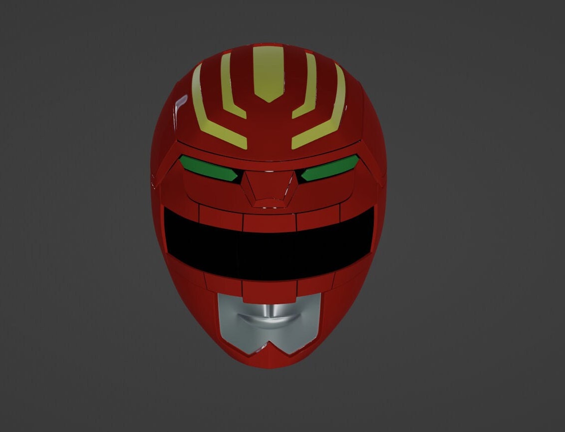 Power Rangers Lost Galaxy Red Ranger Helmet STL Files. (not Actual ...
