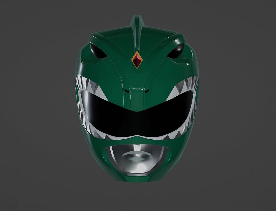 MMPR Green Ranger Helmet 3D STL File. not Actual Helmet. Read ...