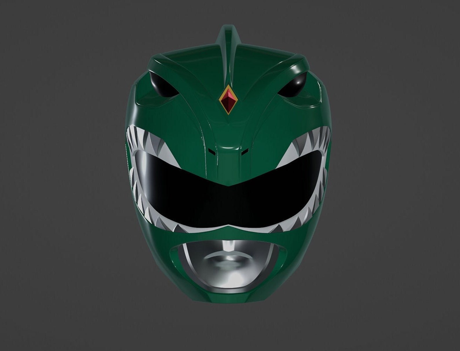 MMPR Green Ranger Helmet 3D STL File. not Actual Helmet. Read ...