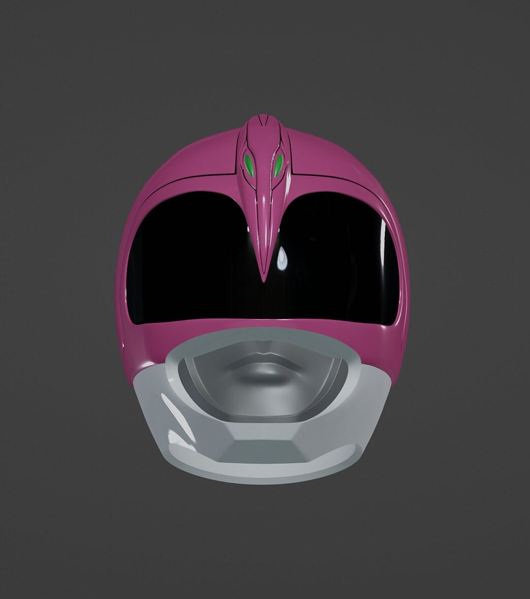 MMPR Pink Ranger Helmet 3D STL Files. not Actual Helmet. Read ...