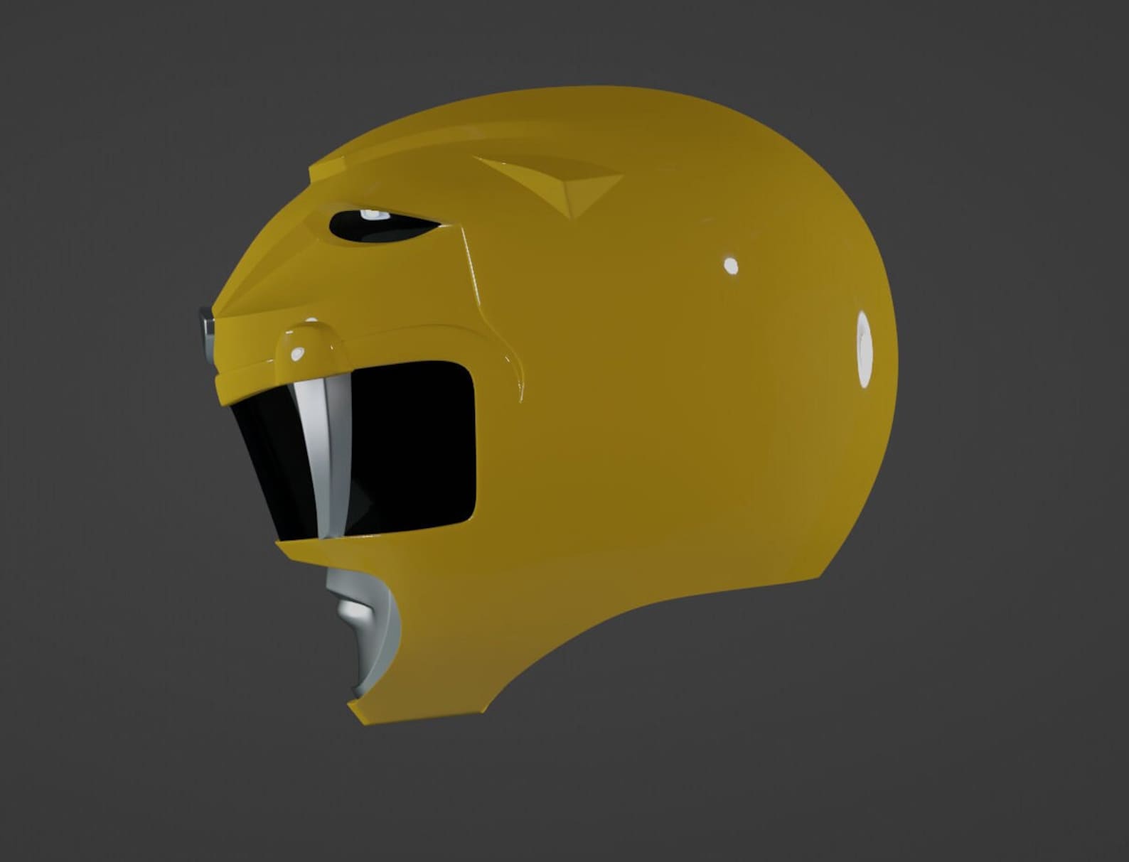 MMPR Yellow Ranger Helmet 3D STL File. (not Actual Helmet. Read ...