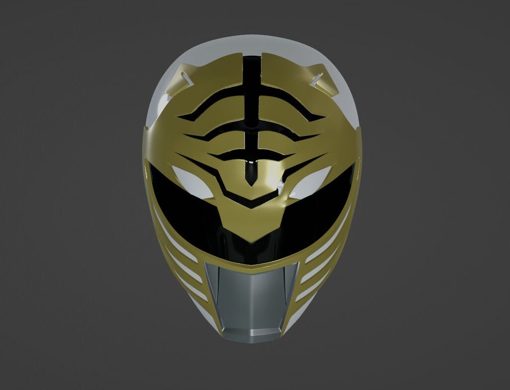 MMPR White Ranger Helmet 3D STL Files. (not Actual Helmet. Read ...