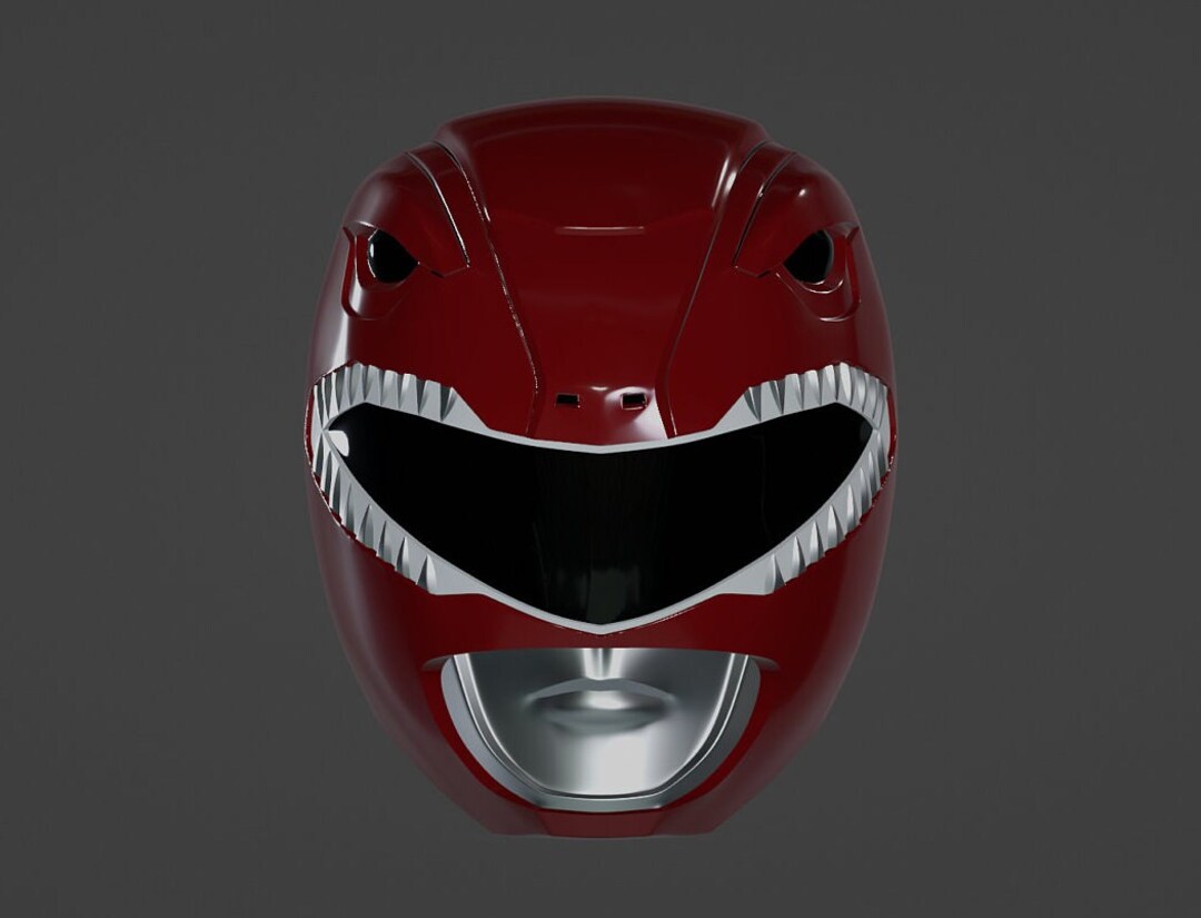 MMPR Red Ranger Helmet 3D STL Files. not Actual Helmet. Read ...