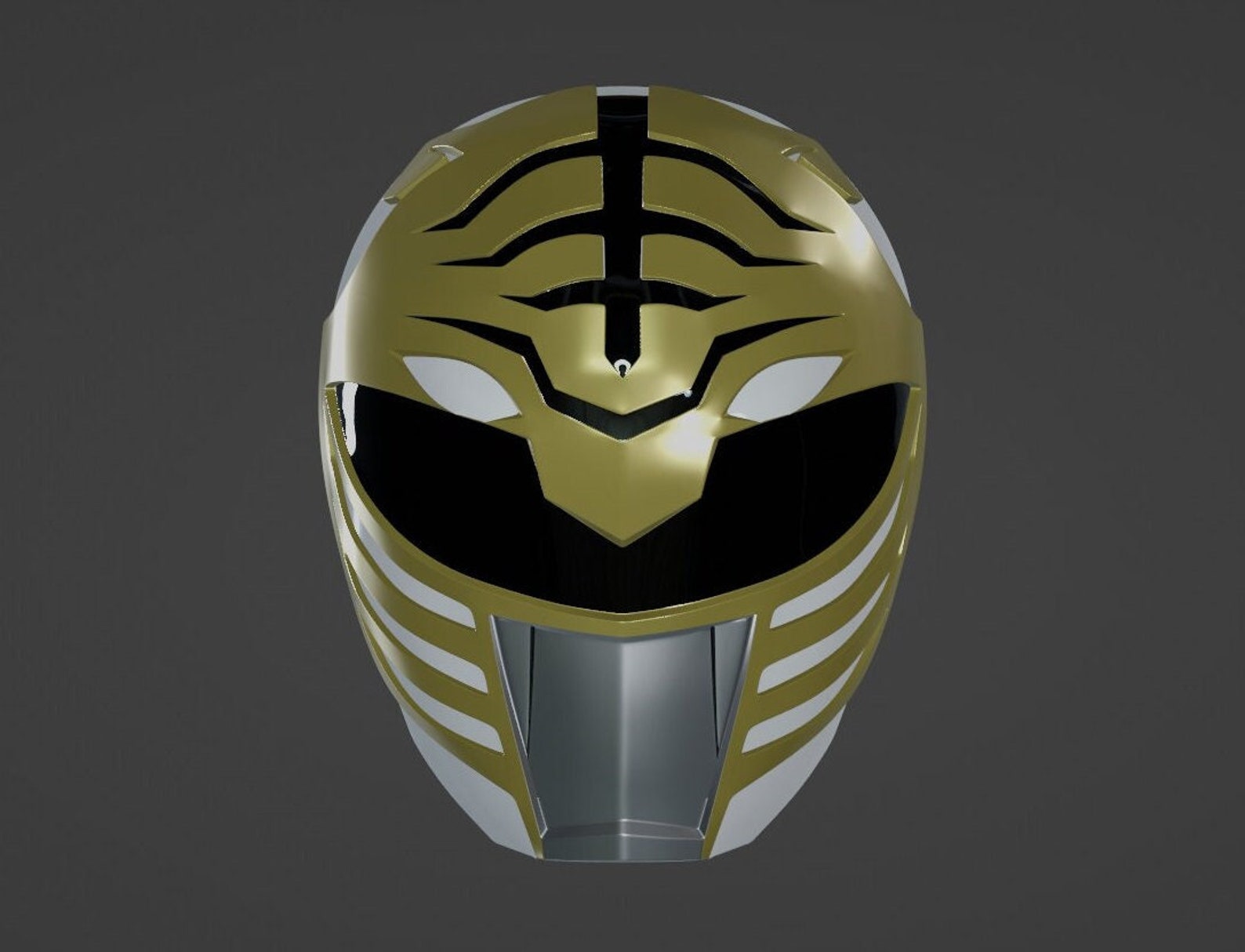 MMPR White Ranger Helmet 3D STL Files. (not Actual Helmet. Read ...