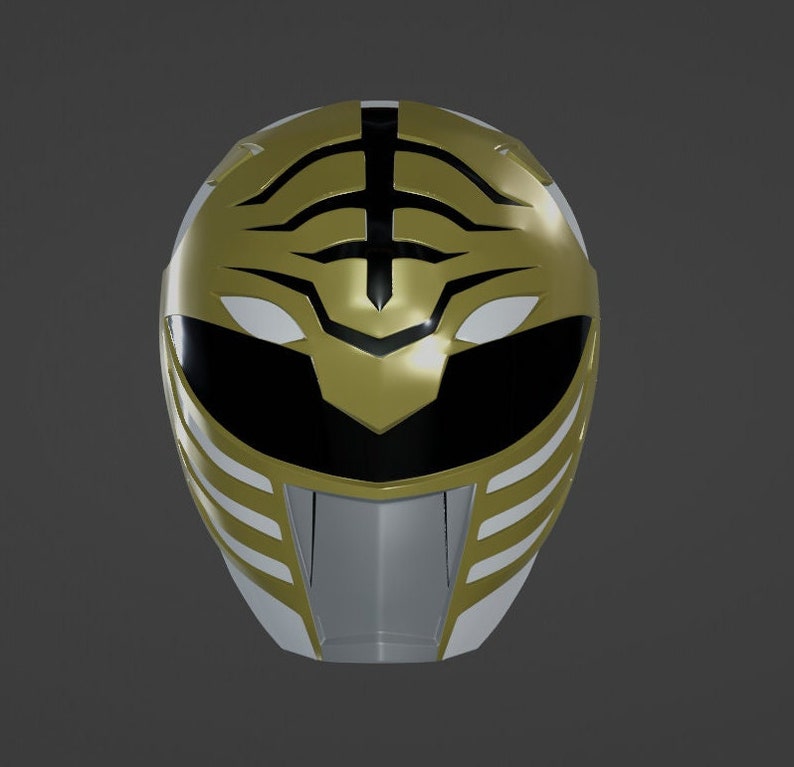 MMPR White Ranger Helmet 3D STL Files. not Actual Helmet. Read ...