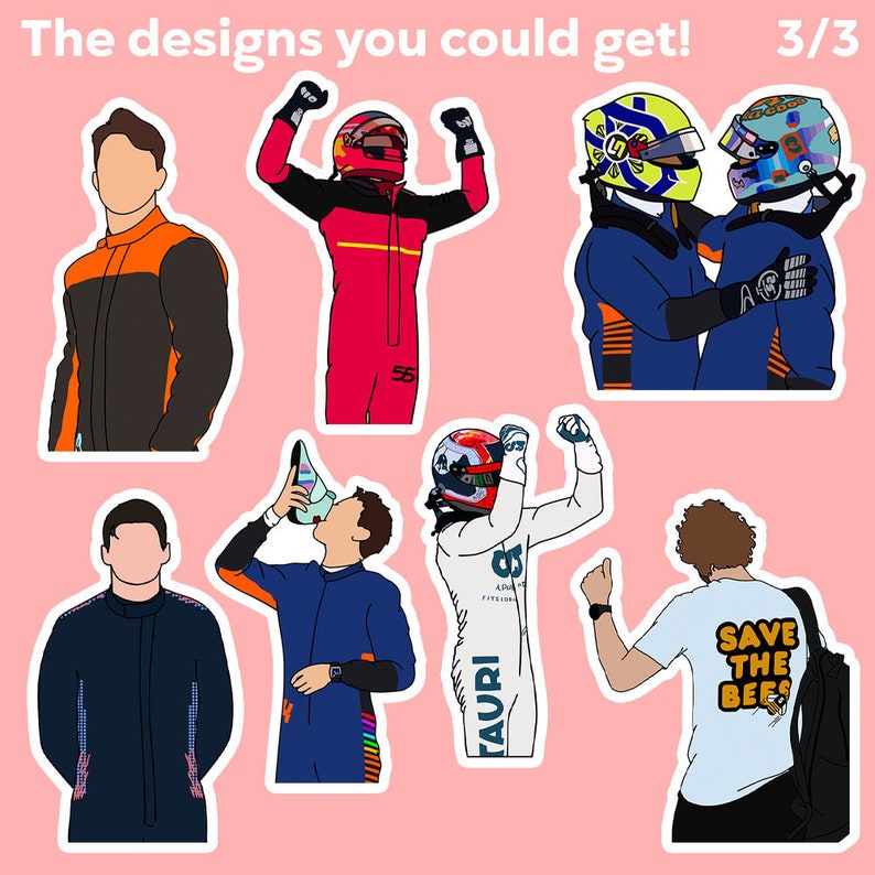 Mystery F1 Sticker Packs Mystery F1 Stickers Racing Driver - Etsy