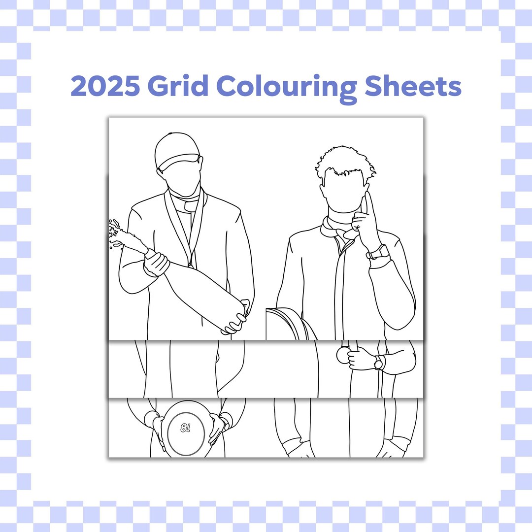 2025 Formula 1 Grid Colouring Sheets - Digital Download ONLY - Etsy