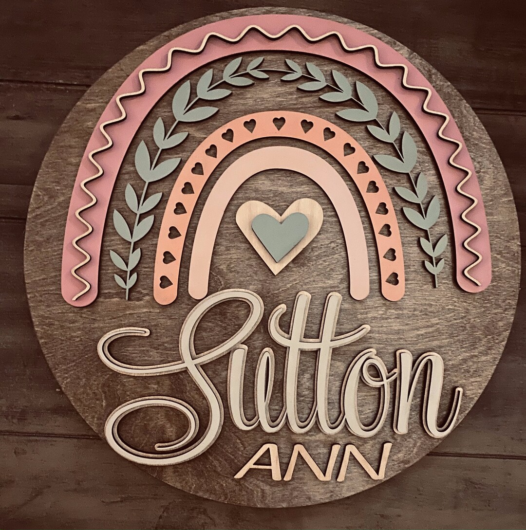 Boho Personalized Nursery Round Absoutely Stunning Great Boho Colors - Etsy