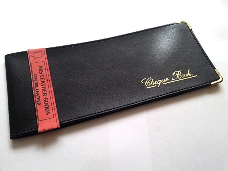 Handcrafted Folding Leather Cheque Book Holder/leather Cheque Book ...