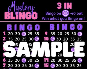Pink Bingo Boards - Etsy