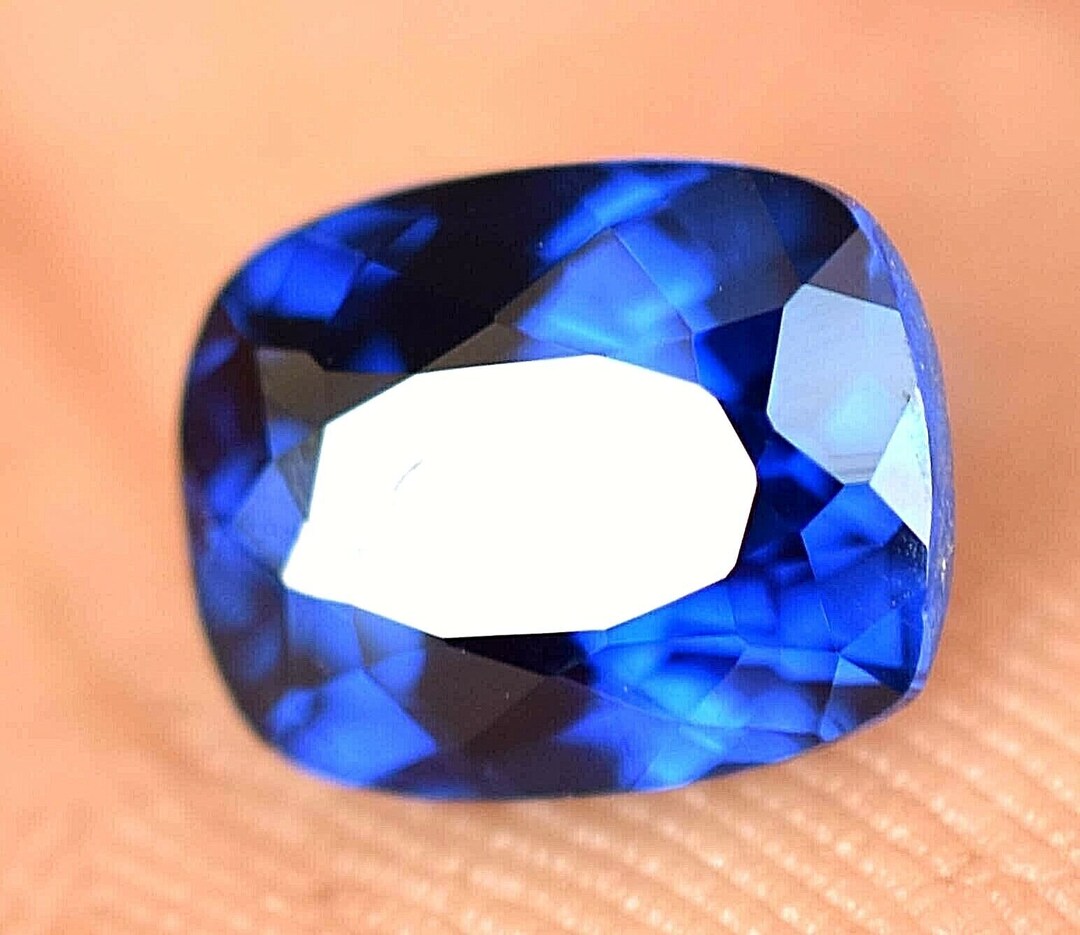 12ct Natural Certified Arkansas Blue Benitoite Cushion Cut Loose ...
