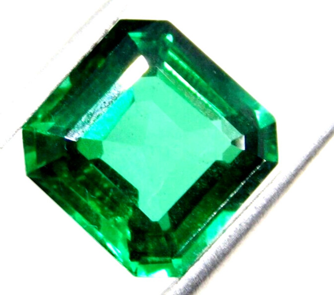 5.55ct Flawless Natural Certified Ceylon Spinal Green Spinel Asscher ...