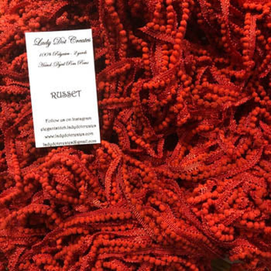 Mini Pom Poms Trim by Lady Dot Creates - Russet - Etsy