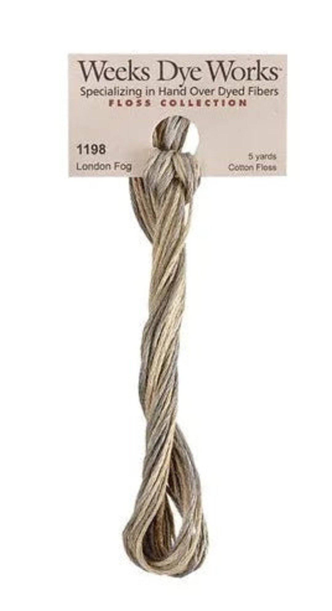 London Fog #1198 by Weeks Dye Works- 5 Yds Hand-dyed, 6 Strand 100% ...