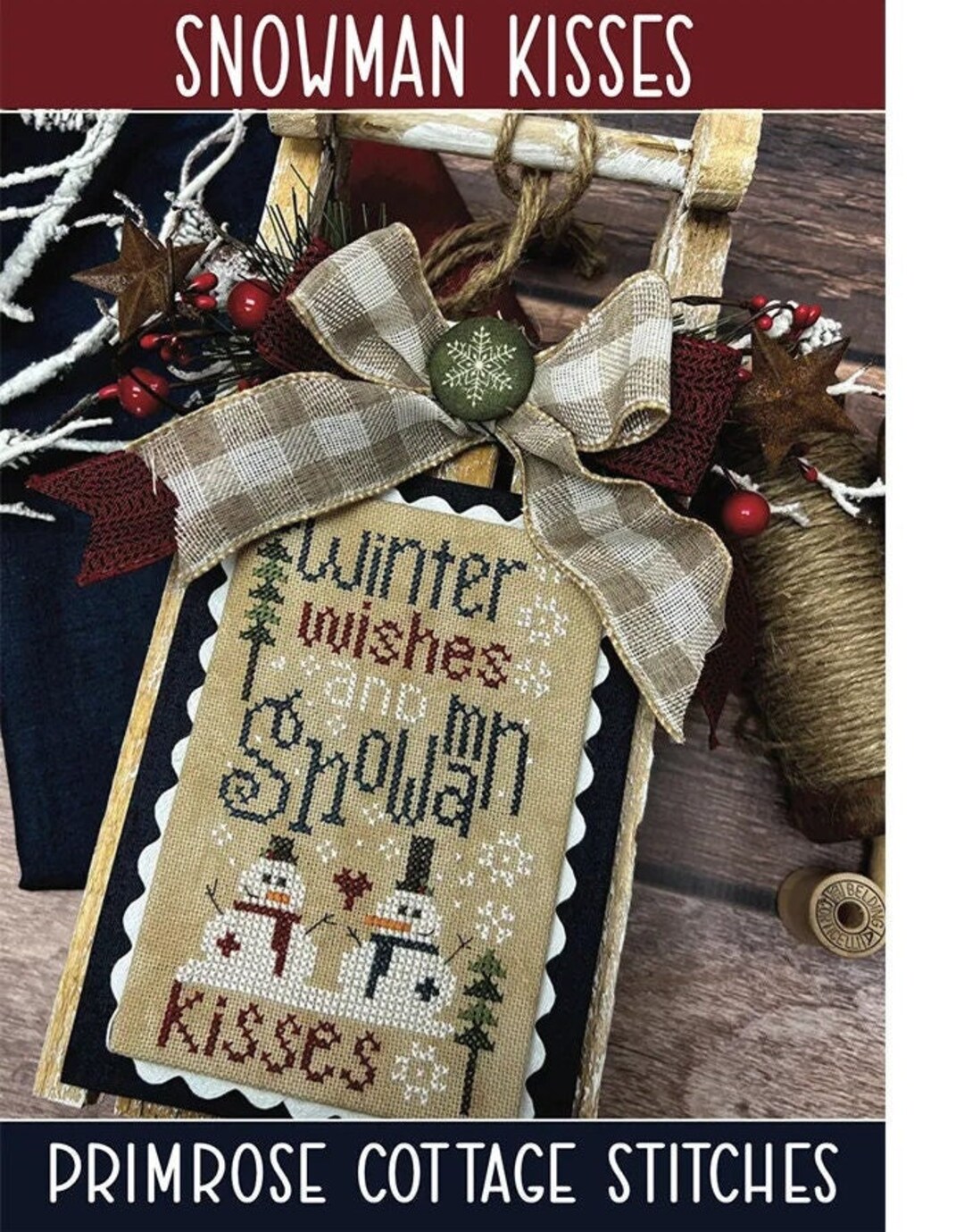 Snowman Kisses - Primrose Cottage Stitches - Etsy