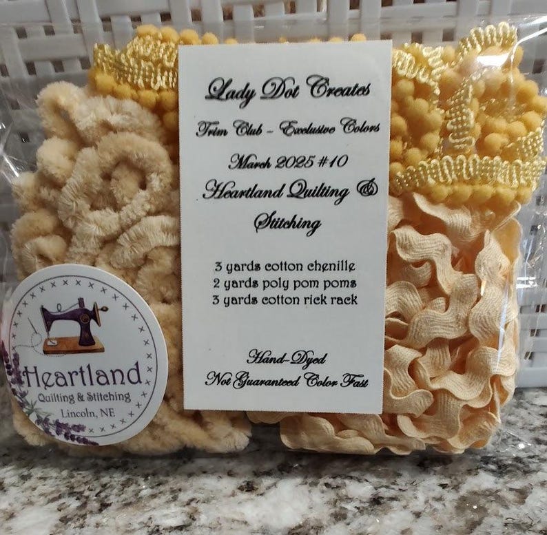 Lady Dot Trim - Colors Exclusive to Heartland Quilting & Stitching - Etsy