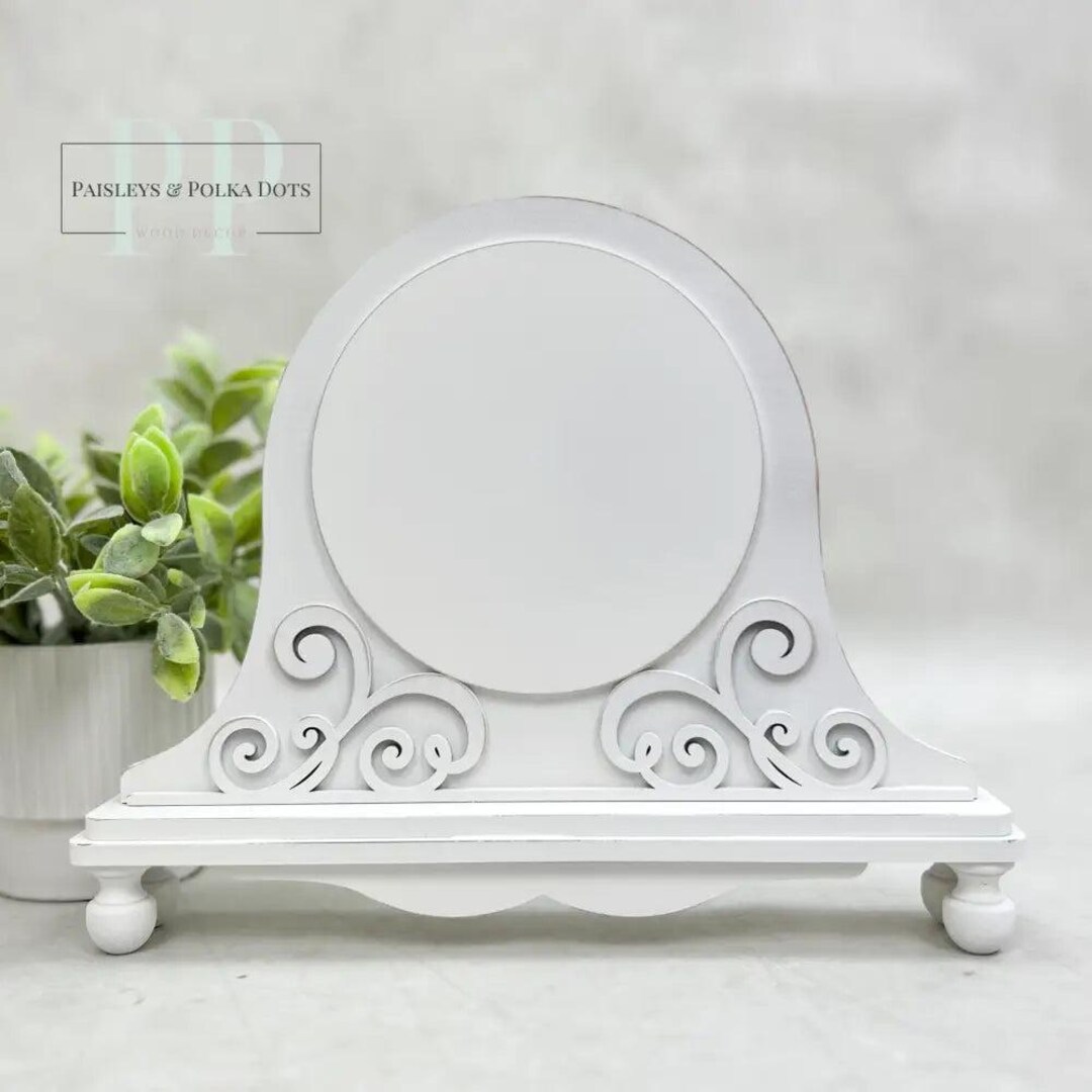 Fleur Round Display Board - Unfinished Wood Display by Paisleys and ...
