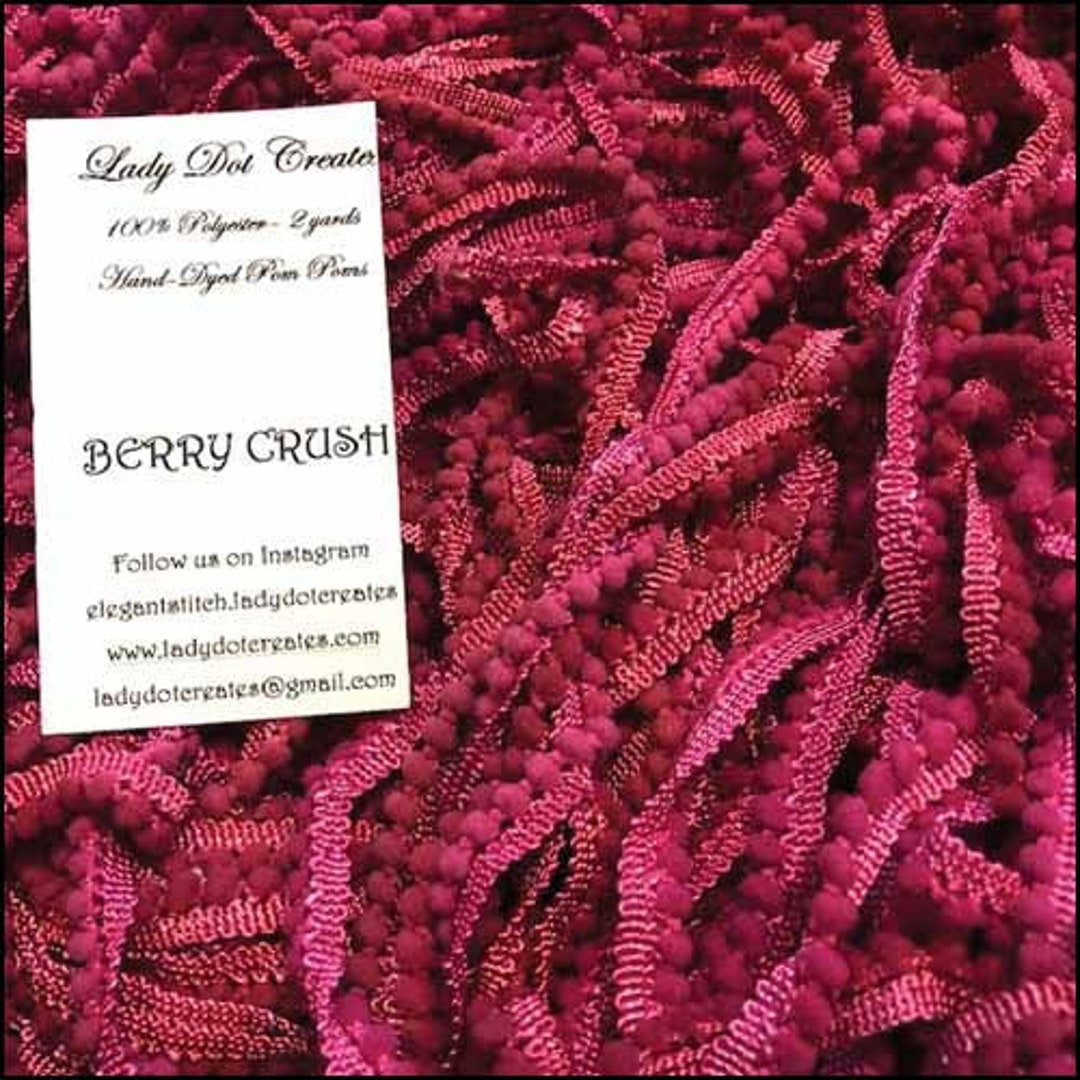Mini Pom Poms Trim by Lady Dot Creates - Berry Crush - Etsy