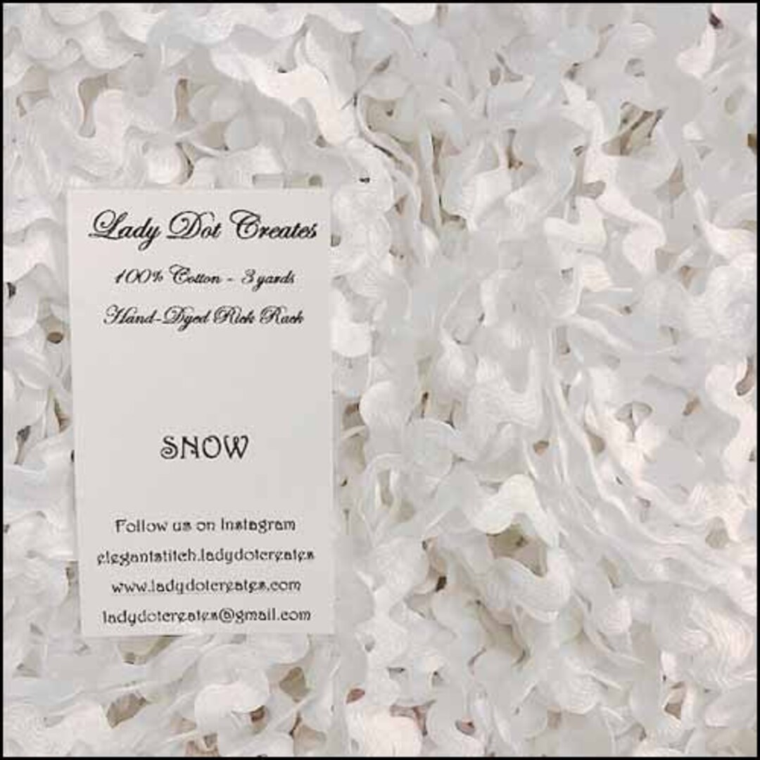 Rick Rack Trim by Lady Dot Creates - Snow - Etsy