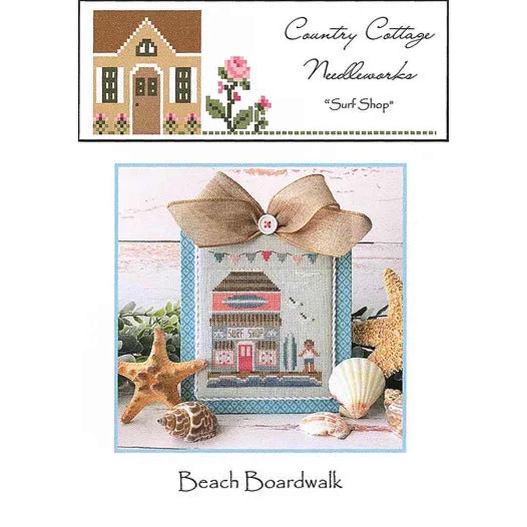 Surf Shop - Beach Boardwalk (2 of 7) - Country Cottage Needleworks - Etsy