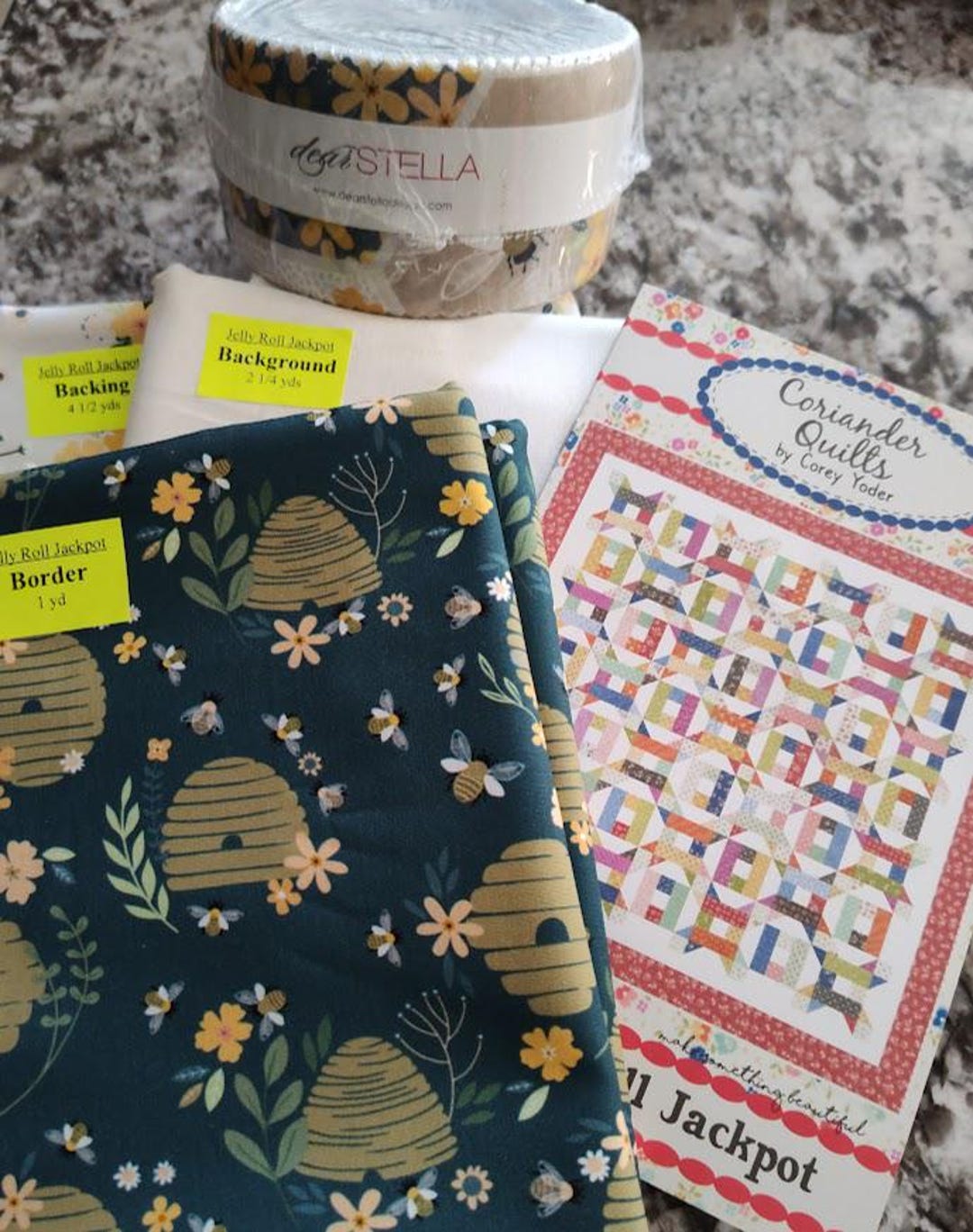 Jelly Roll Jackpot Quilt Kit Featuring Bees Knees by Dear Stella - Etsy